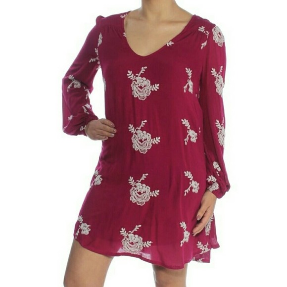 Free People | Dresses | Free People Small Emma Austin Magenta Boho ...